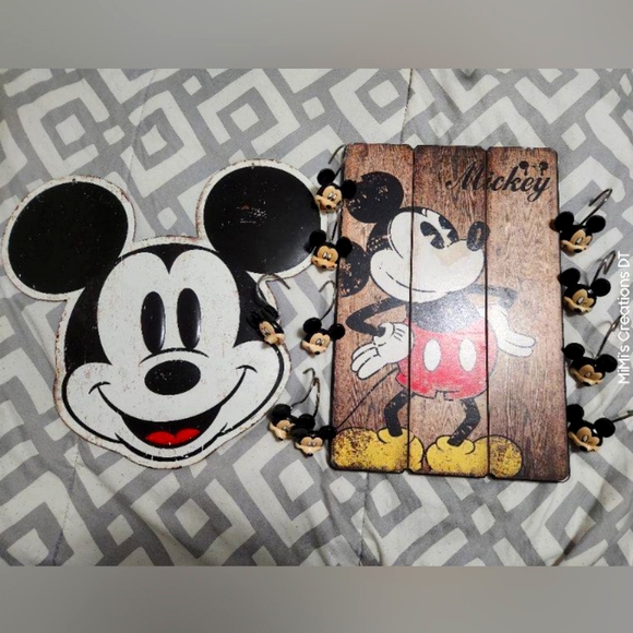 Disney | Bath | Mickey Mouse Bathroom Pictures And Shower Hooks2 | Poshmark